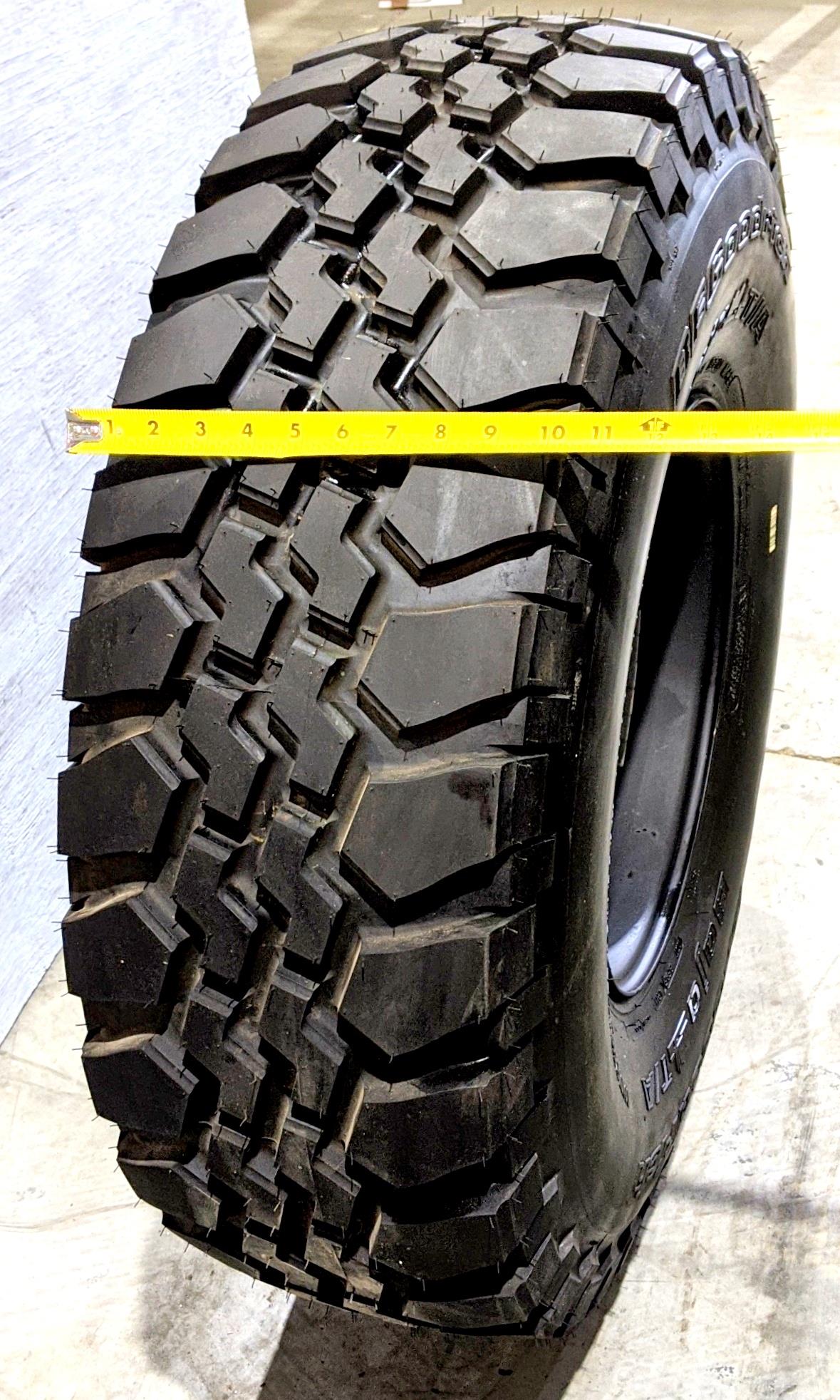 BF Goodrich Baja T/A 37X12.50R16.5LT Radial Tire Mounted on 24 Bolt Rim 100% Tread HMMWV